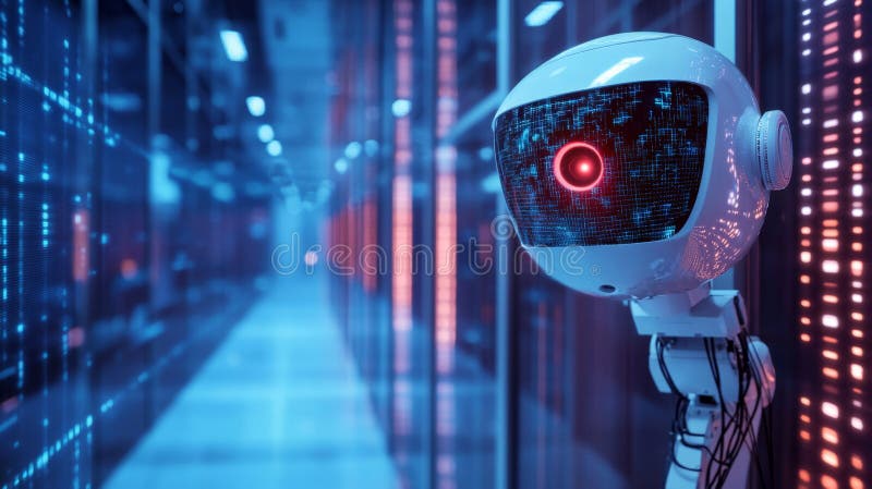 Futuristic AI Surveillance System in High-Tech Environment Stock ...