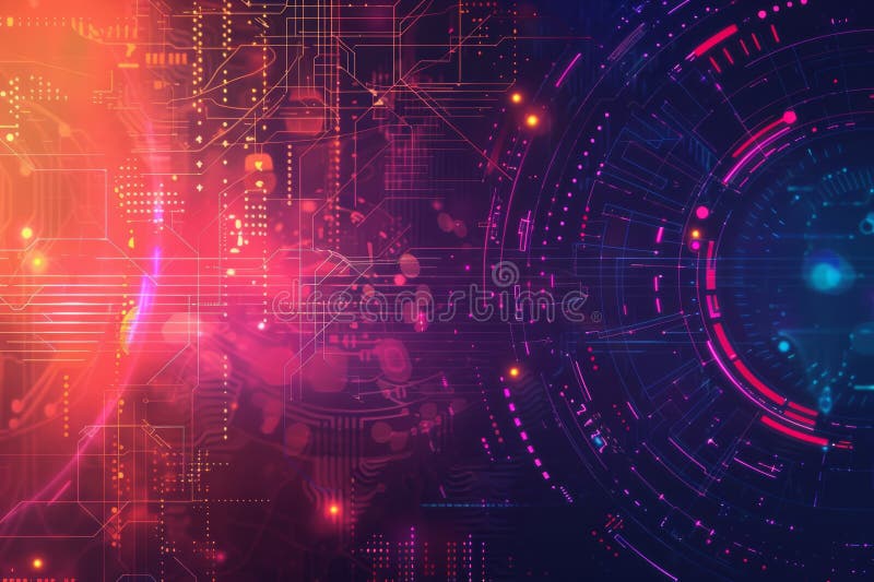 Futuristic AI Technology Background with Abstract Patterns, Neural ...