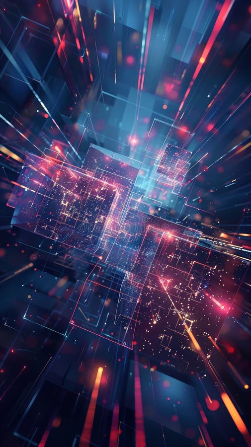 Futuristic AI Technology Background with Abstract Patterns, Neural ...