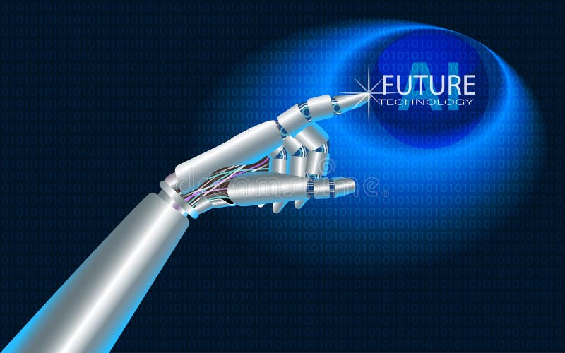 Futuristic AI Technology Concept, Robotic Arm Futuristic AI Technology ...