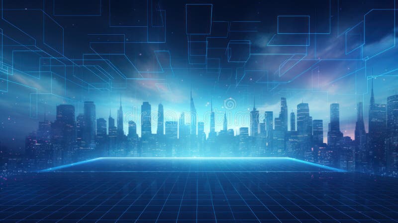 Futuristic AI-themed Background for Web Design. High-Tech Interface ...