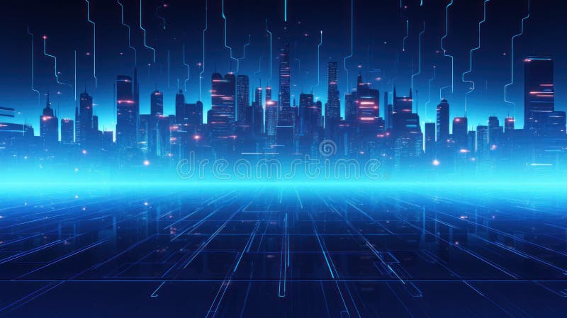 Futuristic AI-themed Background for Web Design. High-Tech Interface ...