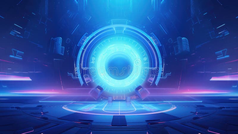 Futuristic AI-themed Background for Web Design. High-Tech Interface ...