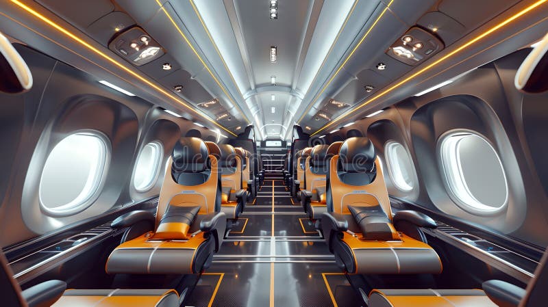 Futuristic Aircraft Cabin Design Concept with Modern, Comfortable ...