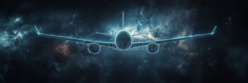A Futuristic Airplane Composed of Light Travels through the Galaxy ...