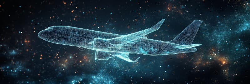 A Futuristic Airplane Composed of Light Travels through the Galaxy ...