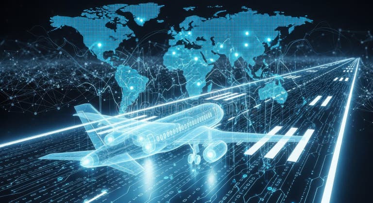 Futuristic Airplane Technology Connects the Globe with Digital Flight ...