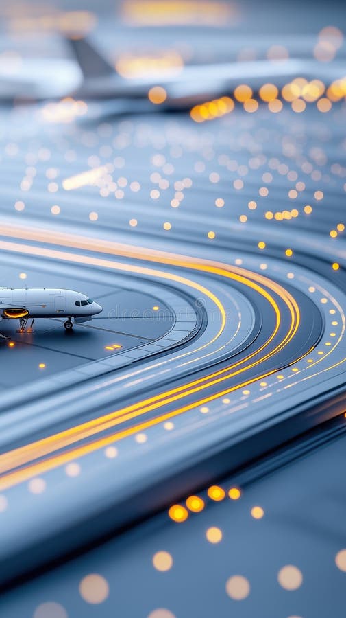 Futuristic Airport with AI-controlled Flight Operations and Robotic ...