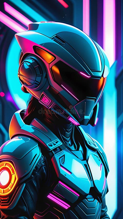 Futuristic Alien Commander: Mastering Advanced Tech in a Cosmic Neon ...