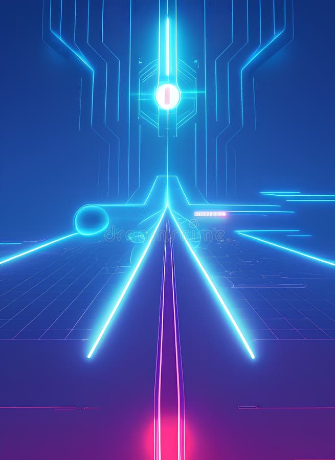 Futuristic Alien Control Panel with Lighting. Stock Illustration ...