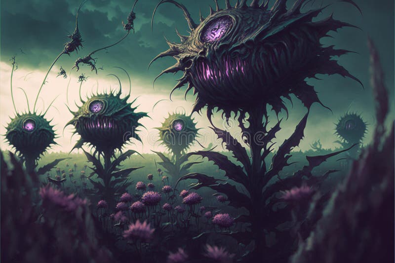 Futuristic Alien Flowers Stock Illustrations – 1,084 Futuristic Alien ...