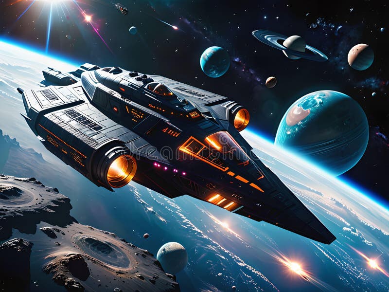 Futuristic Alien Spacecraft: Deep Space Exploration & Intergalactic ...