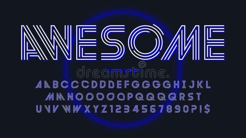 Futuristic Alphabet Design, Character Set, Typography, Letters and ...