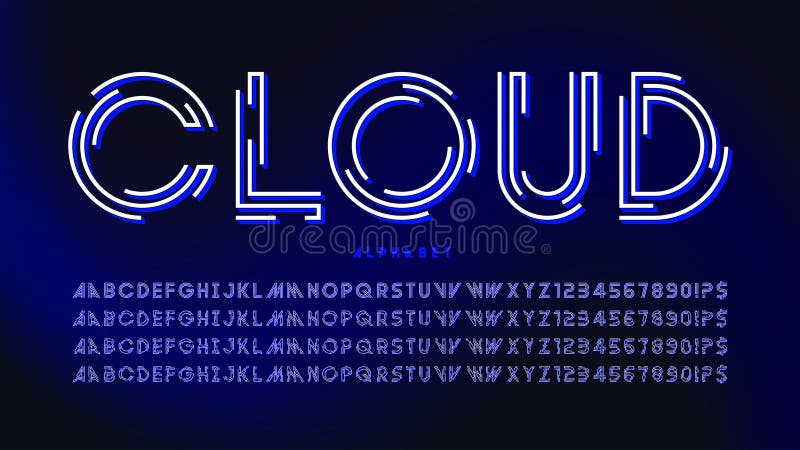 Futuristic Alphabet Design, Character Set, Typography, Letters and ...