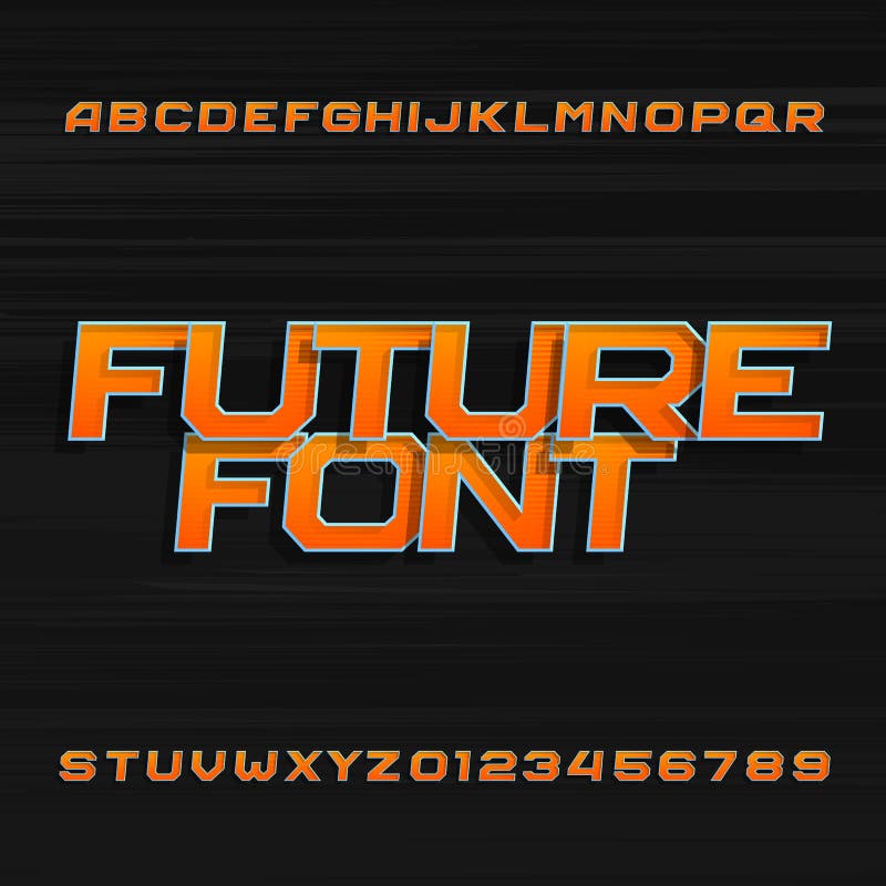 High Speed Alphabet Vector Font. Wind Effect Type Letters and Numbers ...