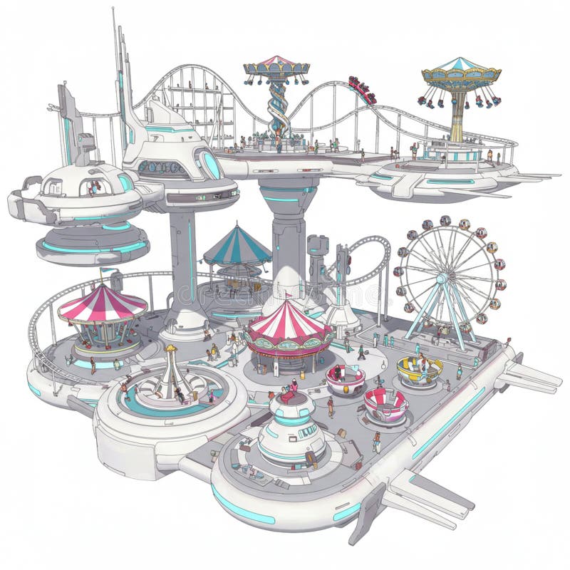 Scattered Amusement Structures Stock Illustrations – 9 Scattered ...