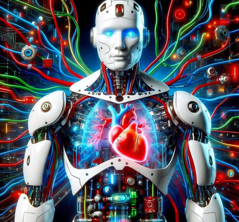 The Futuristic Anatomy of a Human Robot, a Male Robot from the Inside ...