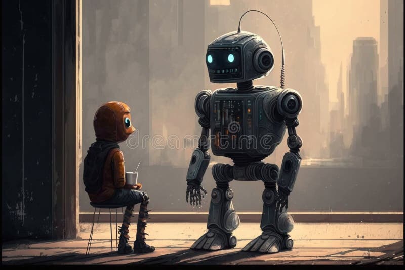 Talking To Robot Stock Illustrations – 263 Talking To Robot Stock ...