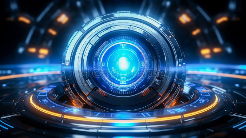 Futuristic Android Lens in the Style of Mixes Realistic and Fantastical ...