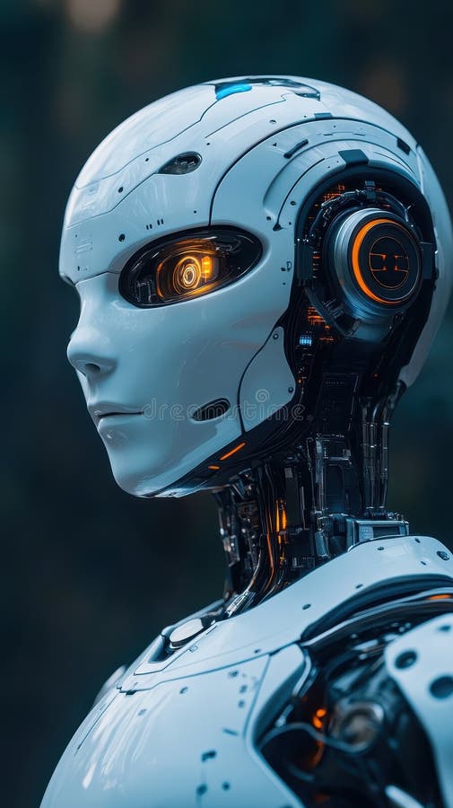 Futuristic Android Showcasing Advanced Technology with Lifelike ...