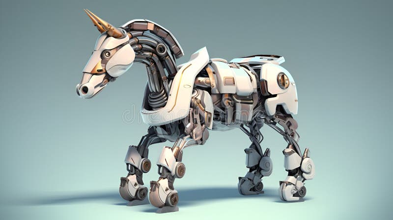 Futuristic Animal Robot. AI Illustration. Stock Image - Image of ...