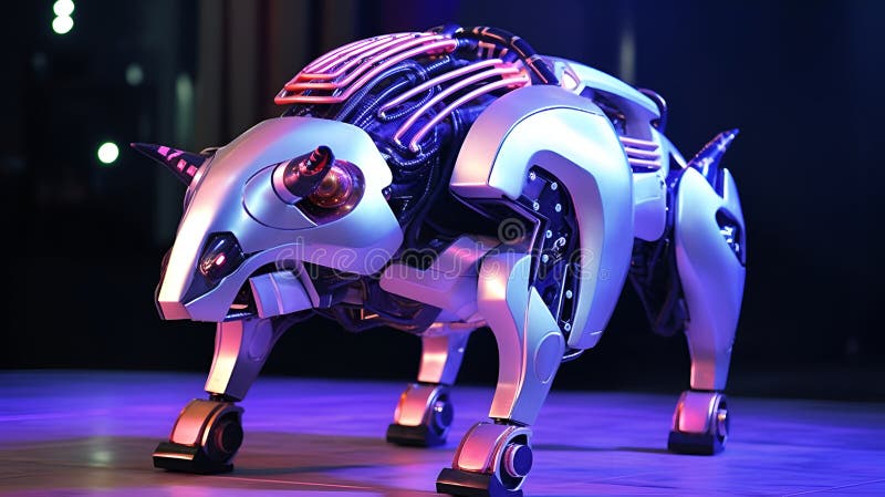 Futuristic Animal Robot. AI Illustration. Stock Photo - Image of ...