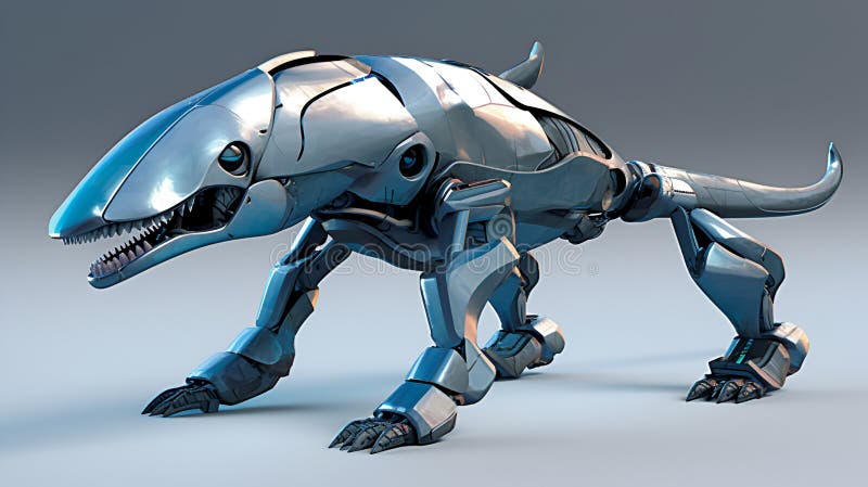 Futuristic Animal Robot. AI Illustration. Stock Image - Image of ...