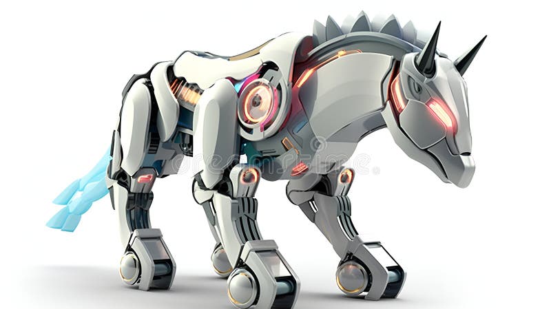 Futuristic Animal Robot. AI Illustration. Stock Image - Image of ...