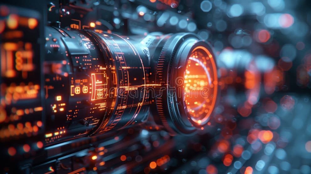 Futuristic Animation Depicting the Workflow of a BBE Stock Illustration ...