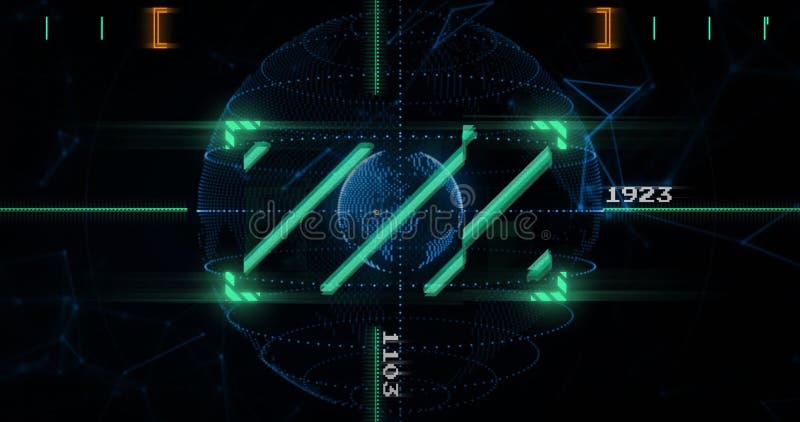 Futuristic Animation of Digital Globe with Data Lines Stock Video ...