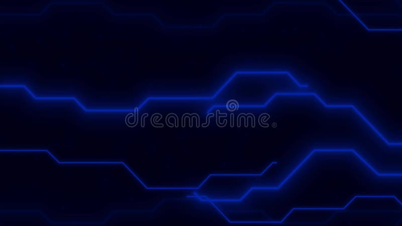 Blue Glowing Tech Lines Animation on Dark Background Stock Footage ...