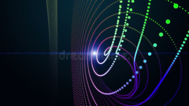 Futuristic Animation with Particle Object and Light, Loop HD 1080p ...