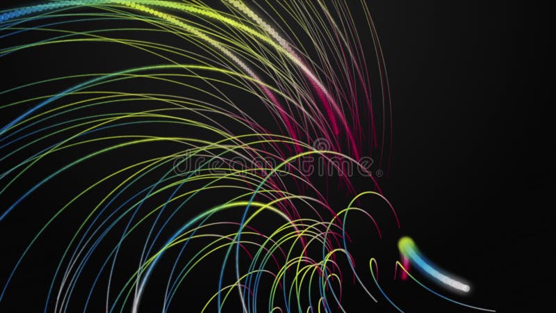 Futuristic Animation with Particle Stripe Object in Slow Motion, 4096x2304 Loop 4K Stock Video ...