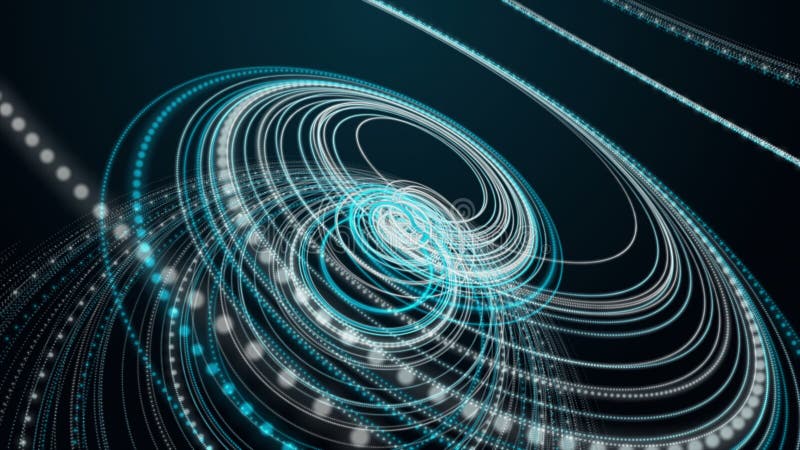 Futuristic Animation with Particle Stripe Wave Object in Slow Motion, 4096x2304 Loop 4K Stock ...