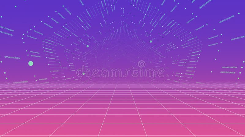 Futuristic Animation of Seamless Empty Virtual Space Stock Footage ...