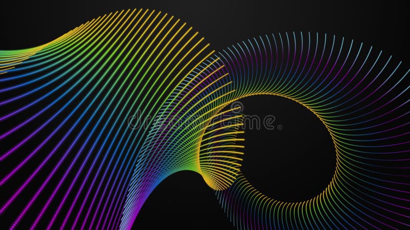 Futuristic Animation with Stripe Wave Object in Slow Motion, 4096x2304 ...