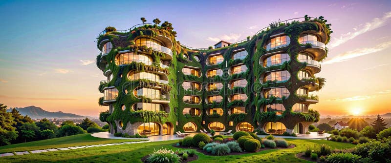 Futuristic Apartment Building with a Planted Facade To Regulate the ...
