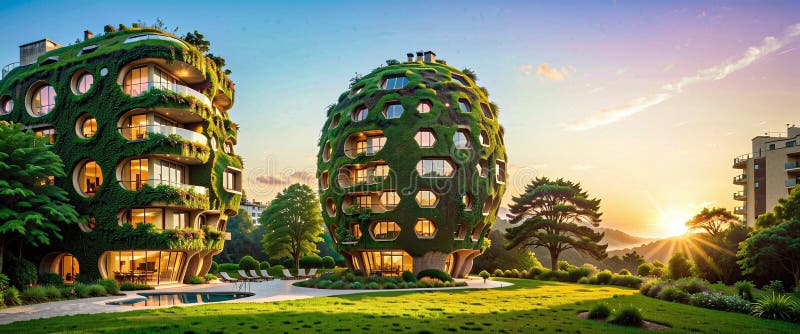 Futuristic Apartment Building with a Planted Facade To Regulate the ...