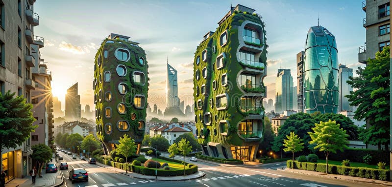 Futuristic Apartment Building with a Planted Facade To Regulate the ...