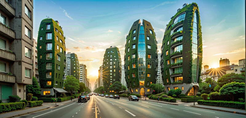 Futuristic Apartment Building with a Planted Facade To Regulate the ...