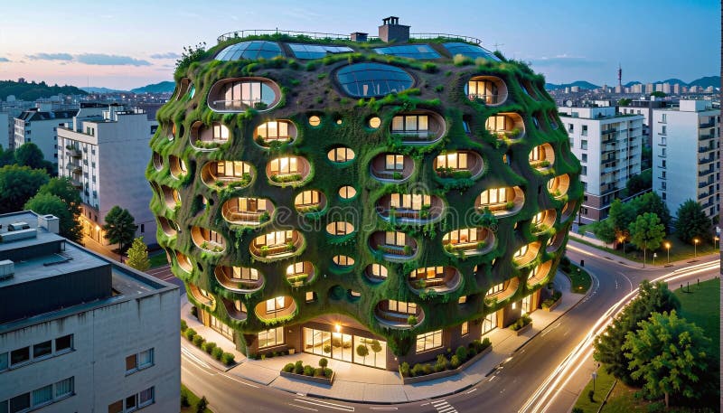 Futuristic Apartment Building with a Planted Facade To Regulate the ...