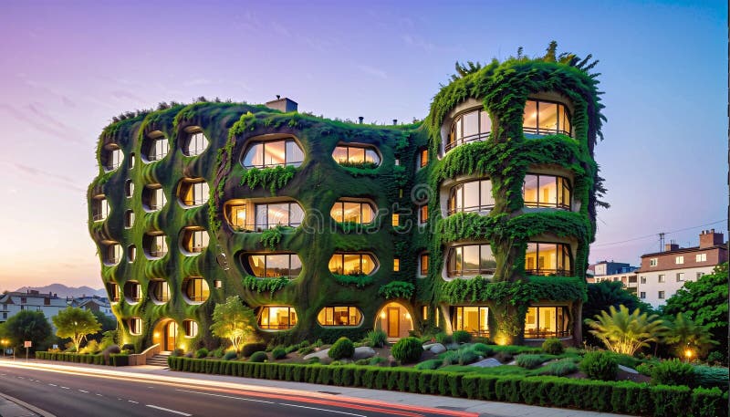 Futuristic Apartment Building with a Planted Facade To Regulate the ...