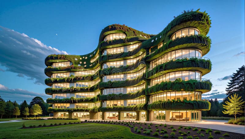 Futuristic Apartment Building with a Planted Facade To Regulate the ...