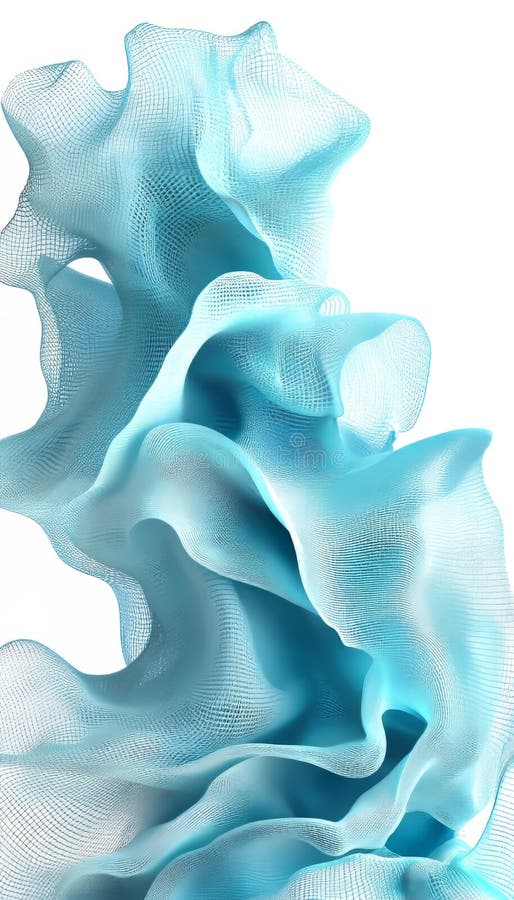 Futuristic Aqua Network Wave Design with Vibrant Geometric Patterns and Stylish Connected ...