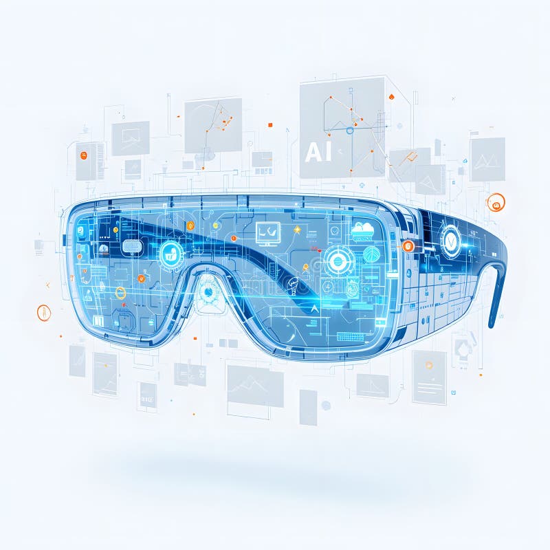 Futuristic AR Smart Glasses with Holographic Interface & AI-driven UI ...
