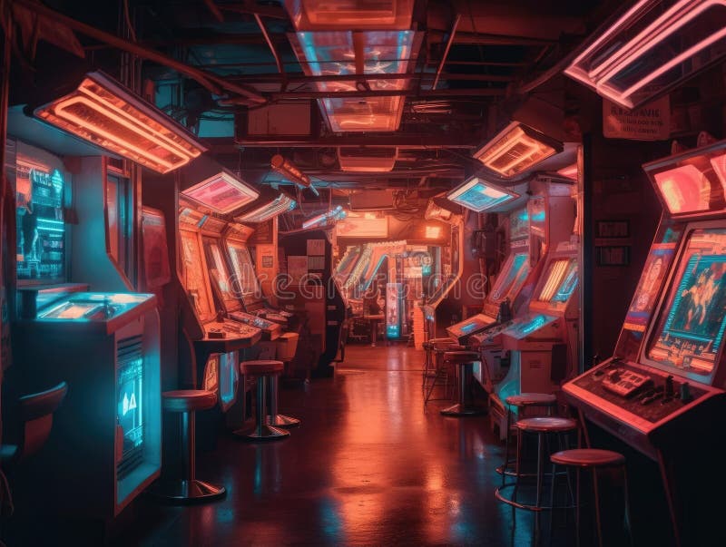 Futuristic Lab AI Machines in Action Stock Illustration - Illustration ...