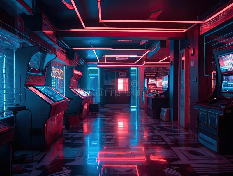 Futuristic Lab AI Machines in Action Stock Illustration - Illustration ...