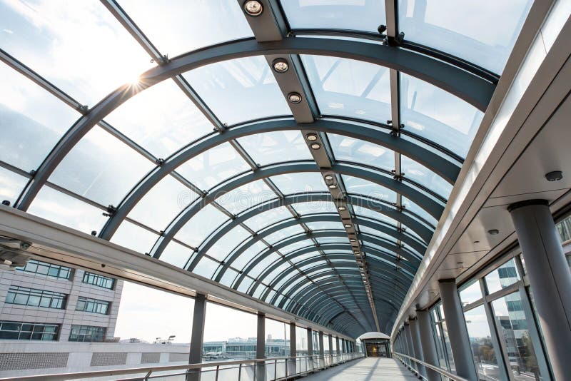 Future Arch Ceiling of Modern Architecture Stock Illustration ...