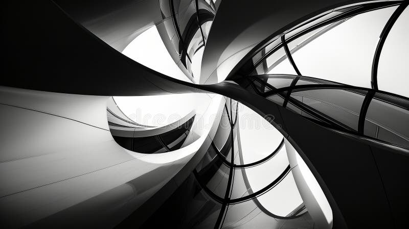 Futuristic Architectural Curves Background Image, Ai Generated Stock ...