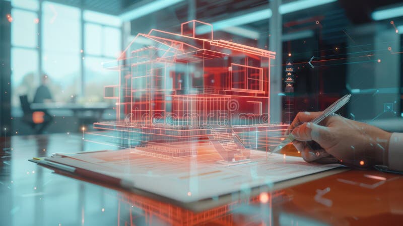 The Futuristic Architectural Design. AI Generated Stock Image - Image ...
